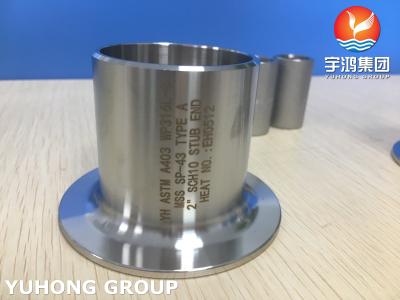 China A403 WP316L Long Stub End Type A, Wrought Stainless Steel Fitting Connection To Lap Joint Flanges for sale