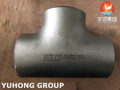 China ASTM A403 WP304L-S Tee Butt Weld Fittings B16.9  Oil Gas Heat Exchanger Valve Pipe for sale