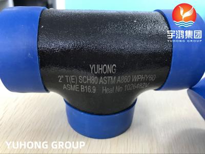 China ASTM A860 WPHY 60 Tee ASME B16.9 Carbon Steel Pipe Fittings for sale