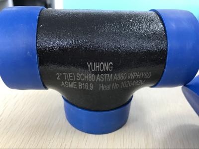 China ASTM A860 WPHY 60 Butt Weld Fittings , Equal Tee  1