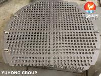 China ASTM A266 Gr.2 Carbon Steel Forged Support Plate / Baffle Plate For Heat Exchanger for sale