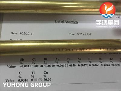 China ASTM B111 C44300 Copper Tube Seamless for Condenser Cooling System Application for sale