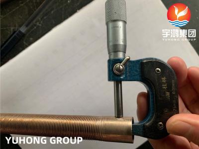 China ASTM B111 90% Cu 10% Ni C70600 O61 Low Finned Tube For Radiador for sale
