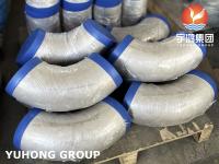 China SUPER DUPLEX STEEL BW FITTING ASTM A815 UNS S32750 90 LR ELBOW for sale