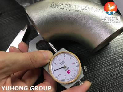 China ASTM A403 F316L Austenltlc Stainless Steel Pipe Fittings 90 Degree Elbow  Oil for sale