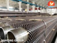 China ASTM A213 Alloy Steel Seamless T22 Studded Tube , Tubo Aletado for sale