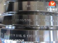 China DIN2573 , ASTM A182 F316 F316L Forged Stainless Steel Slip On Flanges , Flat Face B16.5 for sale