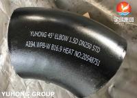 China Carbon Steel Forged Steel Fittings ASTM A234 WPB-S LR 45 / 90 Degree Bend for sale