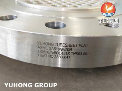 China GR.70N Carbon Steel Tubesheet Plate Astm A516 Heat Exchanger Part for sale