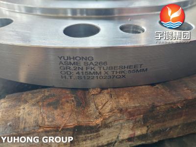 China Heat Exchanger Parts Sa266 Gr.2n Carbon Steel Tubesheet Thread Hole for sale
