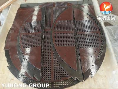 China Heat Exchanger Tubesheet Baffle Support Plate A182 F304 / F316/F316L For Heating Water Radiator Cooling Stystem for sale