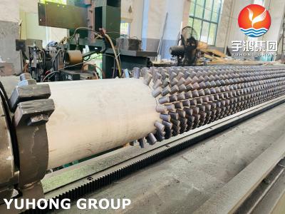 China Astm A335 P91 Pipe With Stainless Steel Studded Type Fin Tube For Oil Furnace for sale