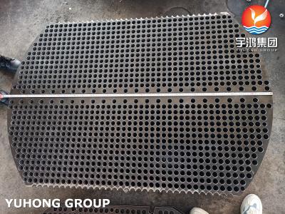 China Carbon Steel Square Semicircle Baffle Tubesheet For Heat Exchanger EN 10025-2 S235JR for sale