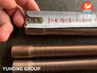 China Copper Nickel Alloy Low Finned Tube ASME SB111 UNS C70600 CuNi 90/10 For Shell Tube Heat Exhanger for sale