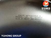 China ASTM A403 WPS31254 254 SMO 1.4547 Buttweld Super Duplex Steel 90Deg LR Elbow B16.9 for sale