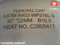 China Large Thickness ASTM A403 WP304L Stainless Steel Cap for sale