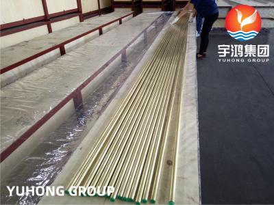 China ASTM B111 C44300 Heat Exchanger Refrigerator Condenser Admiralty Brass Seamless Tubes for sale