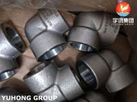 China ASTM A105 Carbon Steel Fittings Socket Weld 90Deg LR Elbows 3000LBS ASME B16.11 for sale