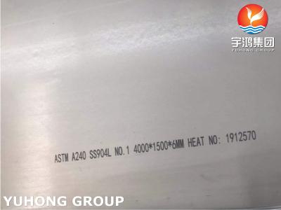 China ASTM A240 Stainless Steel 904L Plate With High Resistance To Stress Corrosion Cracking for sale