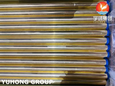 China ASTM B111 C44300 / DIN CuZn28Sn1 Brass Seamless Tube Heat Exchanger Tube for sale