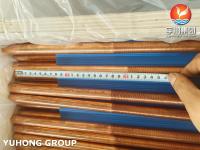 China ASTM B111 UNS C12200 Seamless Copper Tube Heat Exchanger Low Fin Tube for sale