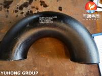 China ASTM A234 WP22 CL1 / CL3 Alloy Steel Fitting Buttweld 180° Elbow Black Painted for sale