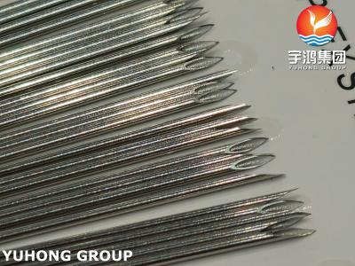 China ISO7864 SUS304 Medical Injection Stainless Steel Needle Tube , 21G 44MM , Bevelled Tip for sale