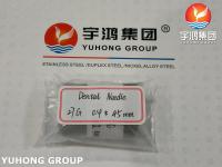 China ISO9626 , 27G 0.4*45MM , Stainless Steel Medical Dental Needle Tube , Bevelled Point for sale