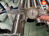 China ASTM A270 TP304 Sanitary Stainless Steel Tube With External Thread End for sale