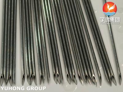 China ISO9626 SUS304 Stainless Steel Needle Tube , Bevelled Tip , Medical Injection Application for sale