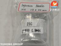 China 21G Lancet Point Injection Needle , Medical Stianless Steel Needle Tube ISO7864 SUS304 for sale