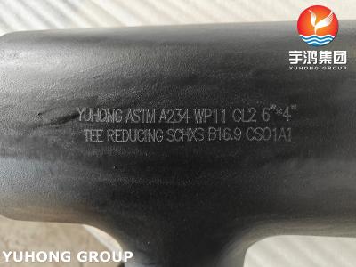 China ASTM A234 WP11 CL2 Alloy Steel Reducing Tee ASME B16.9 Buttweld Pipe Fittings for sale