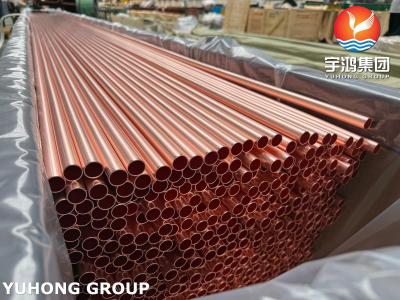 China Copper And Copper Alloy Seamless Condenser Tube ASTM B111 C12200 99.9Cu H55 H80 for sale