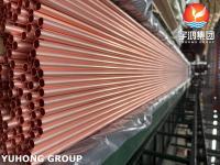 China ASTM B111 UNS C12200 / CW024A Seamless Copper Tube DHP Heat Exchanger Tube for sale