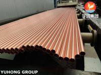 China ASTM B111 UNS C12200 / CW024A Seamless Copper Tube DHP Heat Exchanger Tube for sale