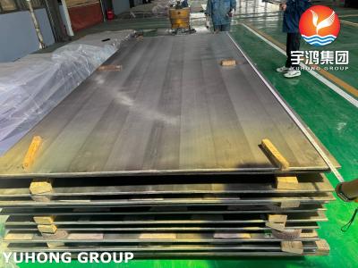 China Explosive Clad Plate ASME SA516 Gr.70 Carbon Steel Cladding ASME SB127 Monel 400 for sale