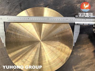 China ASTM B171 C46400 Naval Brass Disk Copper Alloy Plate For Tubesheet Drilling Heat Exchanger Components for sale