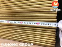 China Cooper Alloy Tube B111 C68700 O61 Annealed, Aluminium Brass Seamless Tubing For Sea Water Heat Exchanger for sale