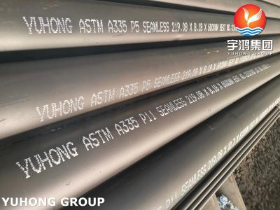 China ASTM A335 P11 P22 ALLOY STEEL  SEAMLESS PIPE  SCH80 SCH40  BLACK PAINTING SURFACE BEVELED PLAIN END FOR OIL AND GAS for sale
