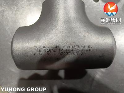 China High-Pressure WP316L Stainless Steel Equal Tee ASTM A403 Compliant Buttweld Fittings for sale