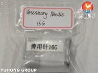 China Stainless Steel Medical Tri-bevelled Veterinary Needle Tube / Cannula For Injection 16G for sale