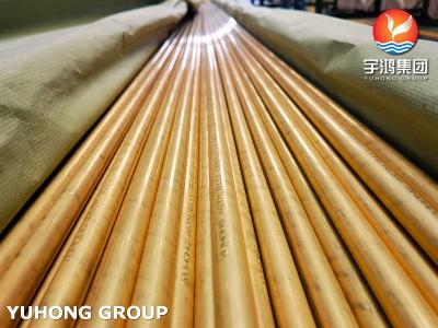 China COPPER ALLOY SEAMLESS TUBE ASTM B111 C68700 O61 ALUMINUM BRASS B for sale