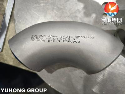China ASME SA815 S31803 Duplex Steel Fitting Buttwelded Elbow for Pipeline for sale
