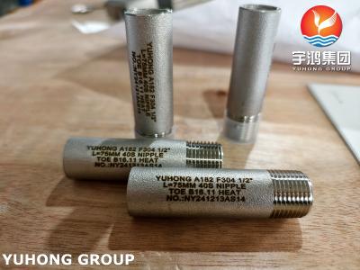 China ASTM A182 F304 1.4301 SW Forged Fittings, Nipple, Sockolet, Tee, Elbow, Coupling MSS SP-97 for sale