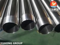 China ASTM A270 TP304 3A Stainless Steel Sanitary Tube For Beverage Plant , NPT Thread End for sale