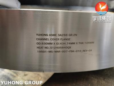 China Forged Carbon Steel Channel Cover Flange | ASME SA266 Gr.2N, 630mm OD | For Shell & Tube Heat Exchanger Service for sale