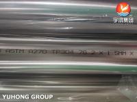 China ASTM A270 TP304 Bright Annealed Stainless Steel Sanitary Tubes For Dairy Industry , 320 / 240 Grit for sale