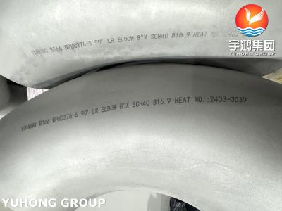 China ASTM B366 Hastelloy WPHC276 / N10276 90 LR Elbow, B16.9 Pipe Fitting For Chemical Reactors for sale