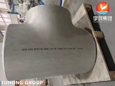 China ASTM A403 WP347-WX  EQUAL TEE ASME B16.9 Excellent Resistance To Intergranular Corrosion And High Temperature Strength for sale
