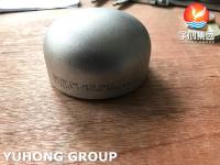 China A403 WP304L-S Cap, B16.9 Low-Carbon Stainless Steel Butt Weld Fitting For Hydraulic Engineering for sale